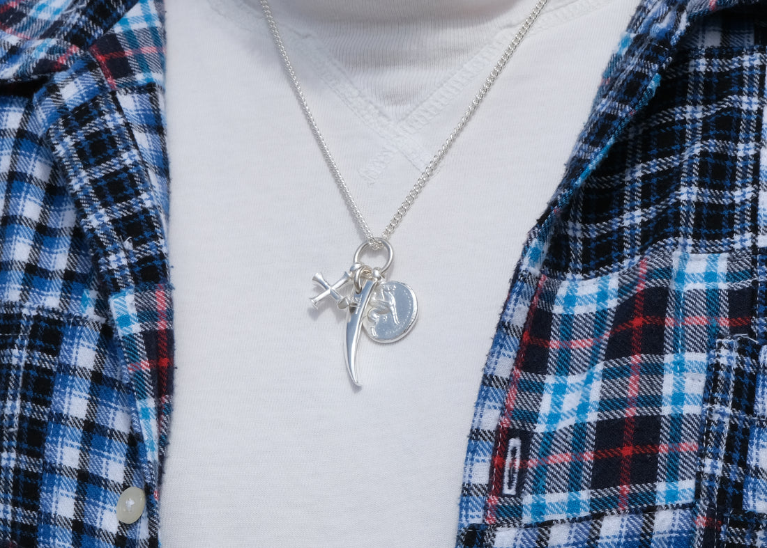 Pegasus, Byzantine cross and Congo necklace – Wright & Teague